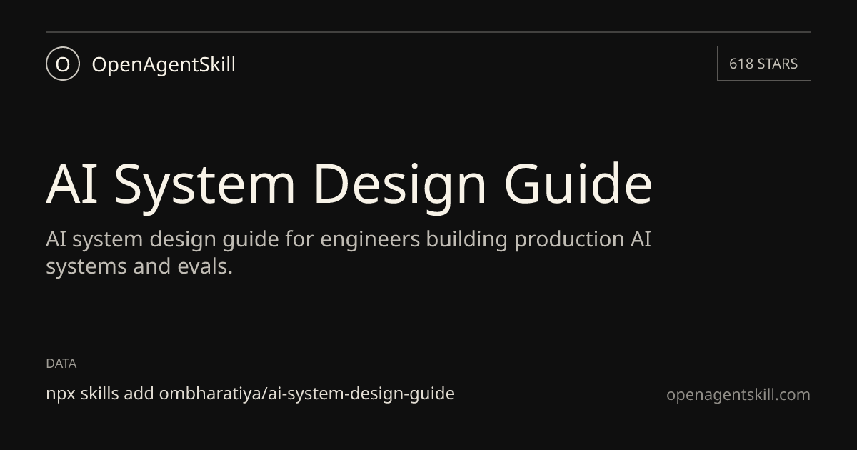 AI System Design Guide - AI Agent Skill | Open Agent Skill